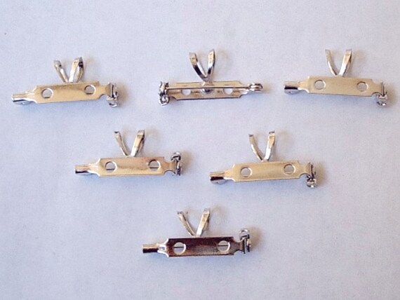 12 Brooch Pin Backs With Bails 1 - Etsy UK