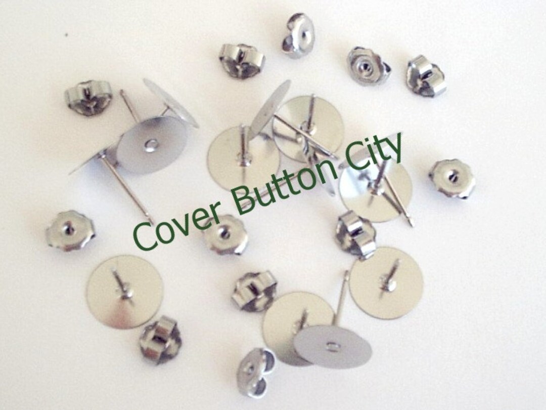 200 Stainless Steel Posts With 10mm Flat Pad, With or Without Backs, 10 ...