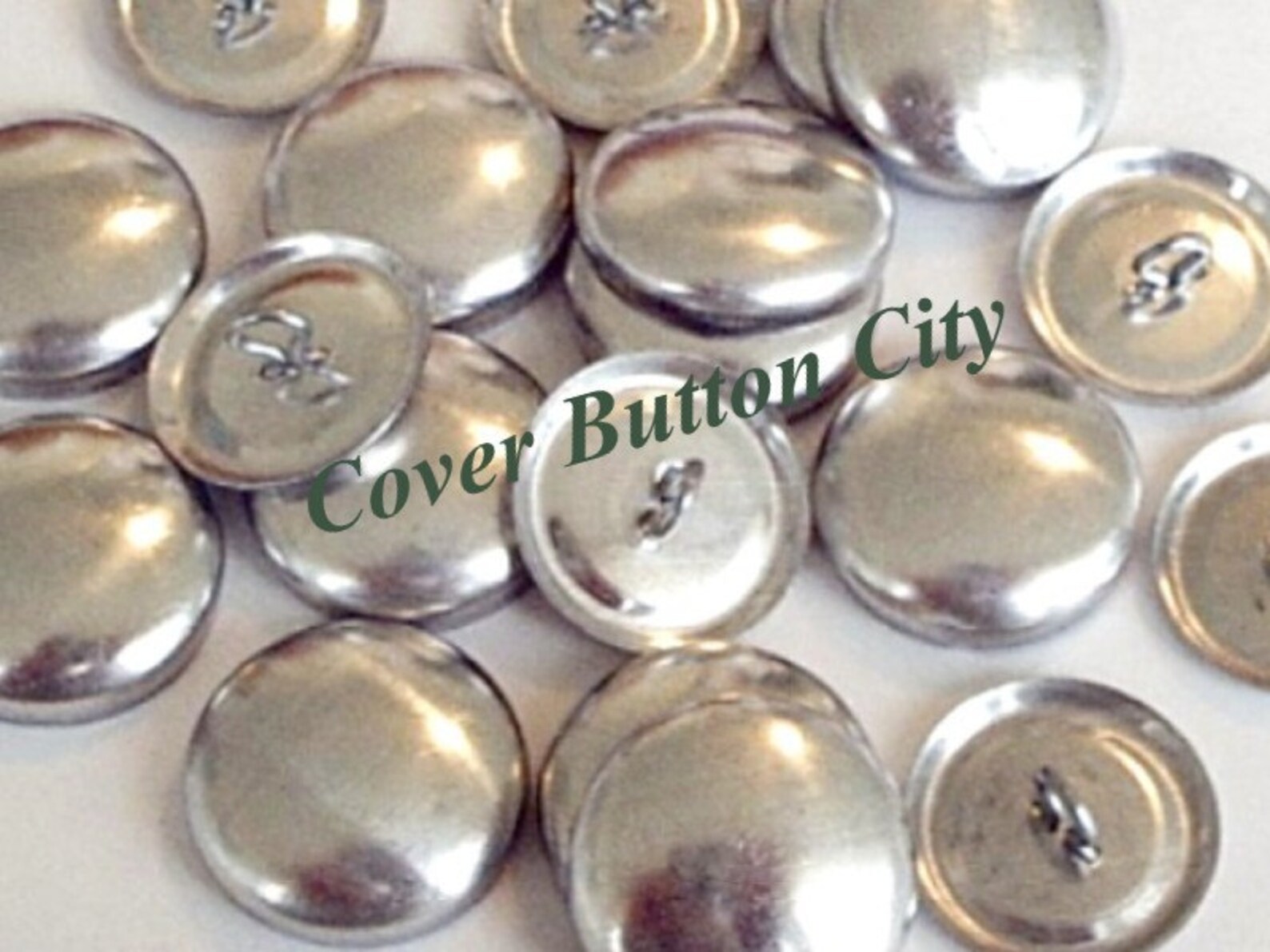 50 Cover Buttons Size 45 1 1/8 Inch Wire Backs - Etsy