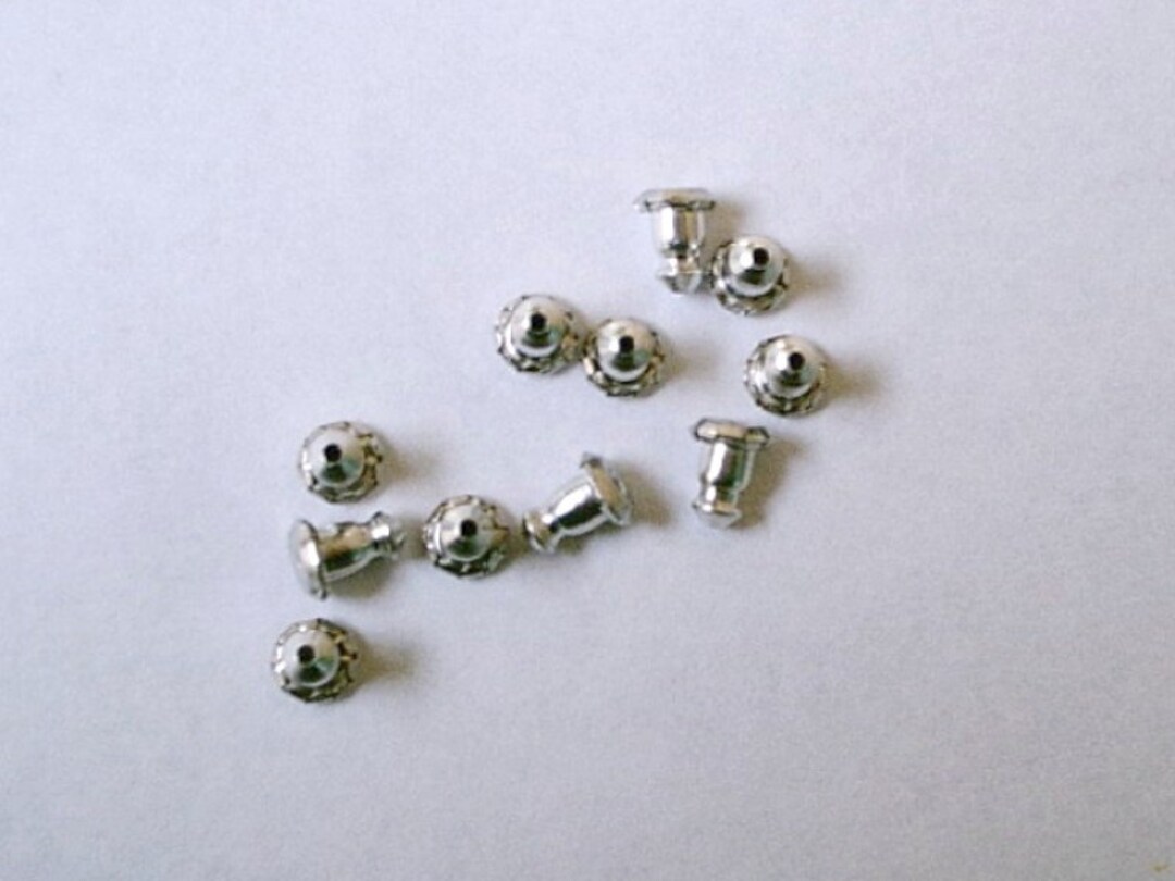 100 Bullet Clutch Earring Backs / Nuts - Aluminum - Etsy