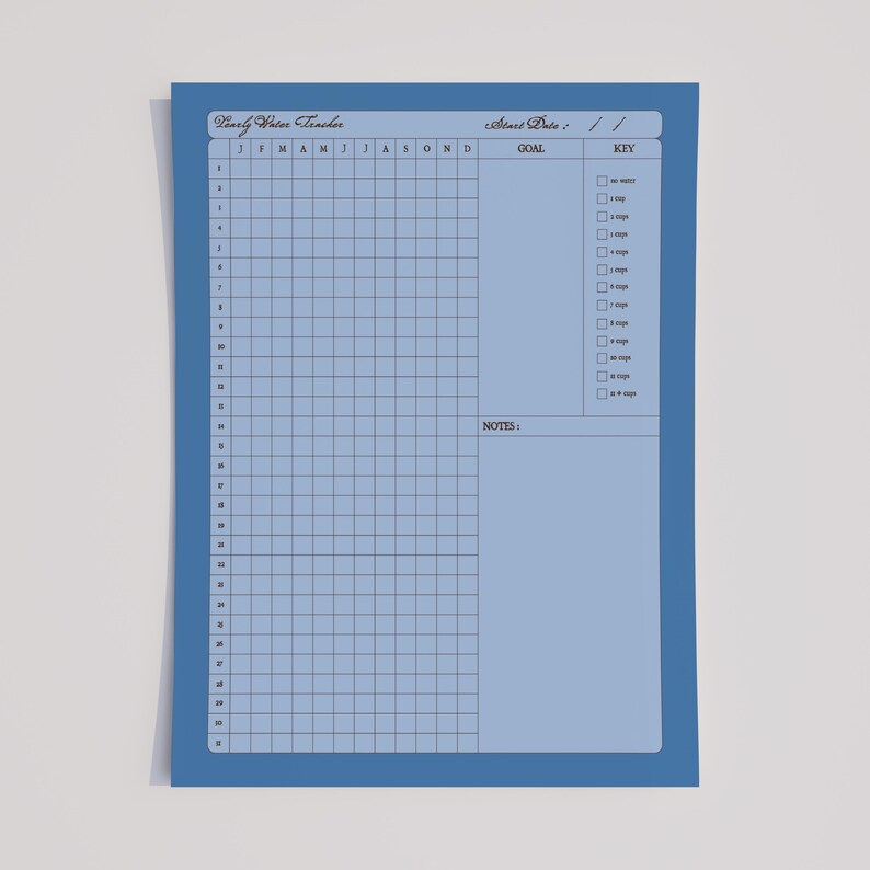 Yearly Trackers Printable | Mood, Sleep, Period, Water & Reading ...