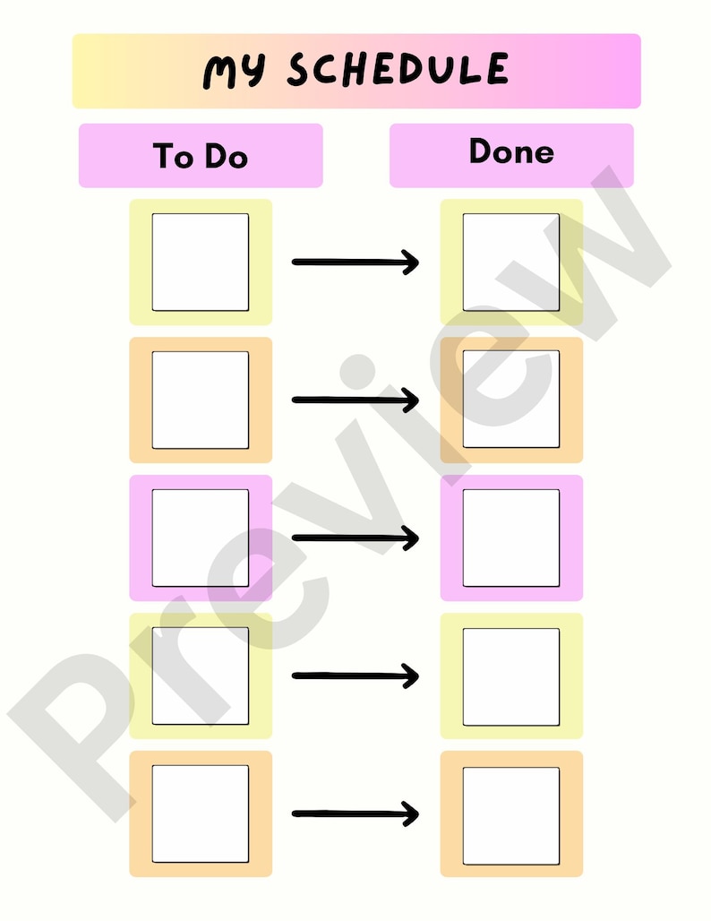 Printable Visual Schedule With Activity Icons - for School, Homeschool ...