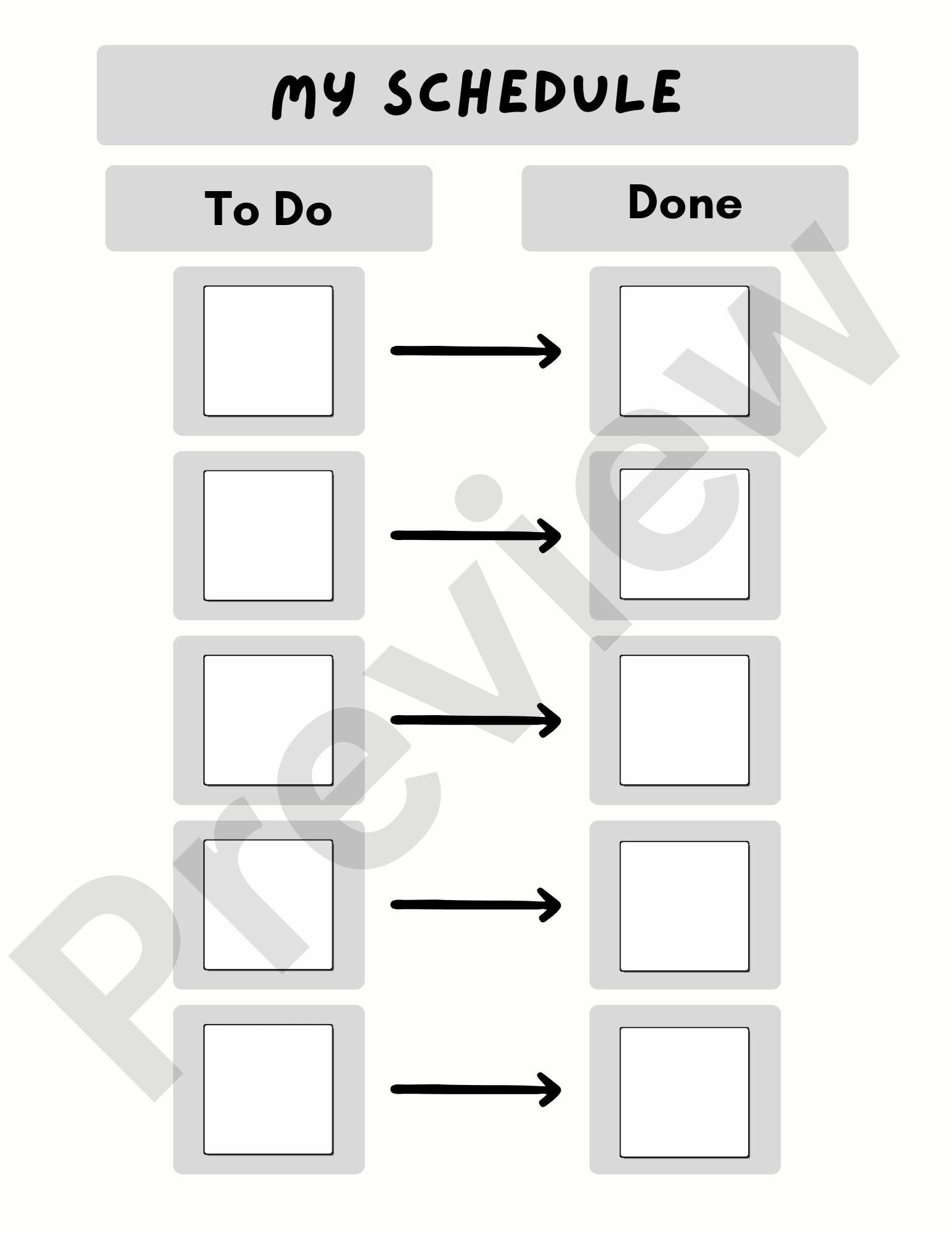 Printable Visual Schedule With Activity Icons - for School, Homeschool ...