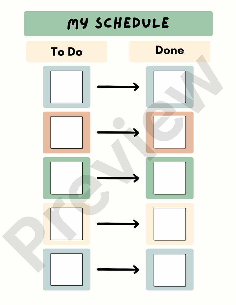 Printable Visual Schedule With Activity Icons - for School, Homeschool ...