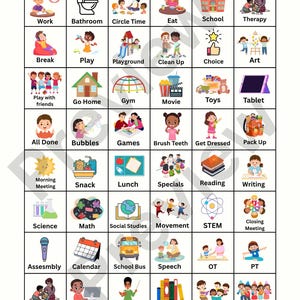 Printable Visual Schedule With Activity Icons - for School, Homeschool ...