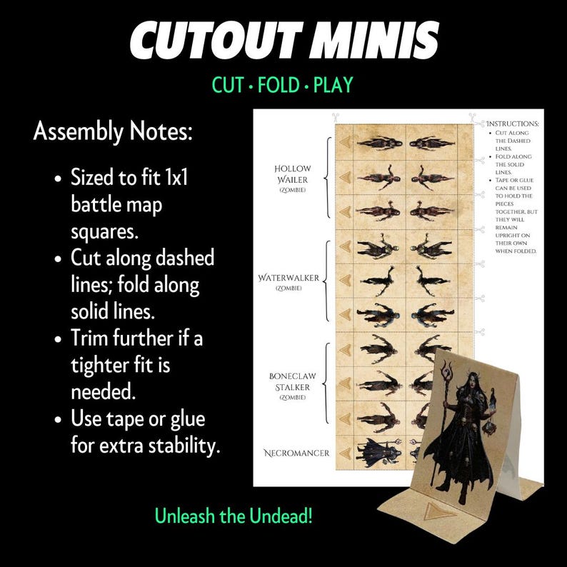 Printable Dnd Undead Encounter Kit – Catacombs, Zombies, Necromancer ...