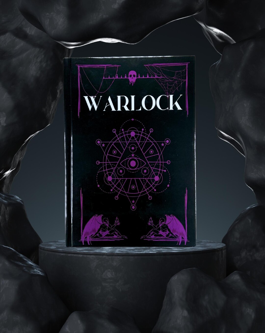 Dnd Notebook - Warlock | Hardcover Journal, Grid & Lined Pages, Glossy ...