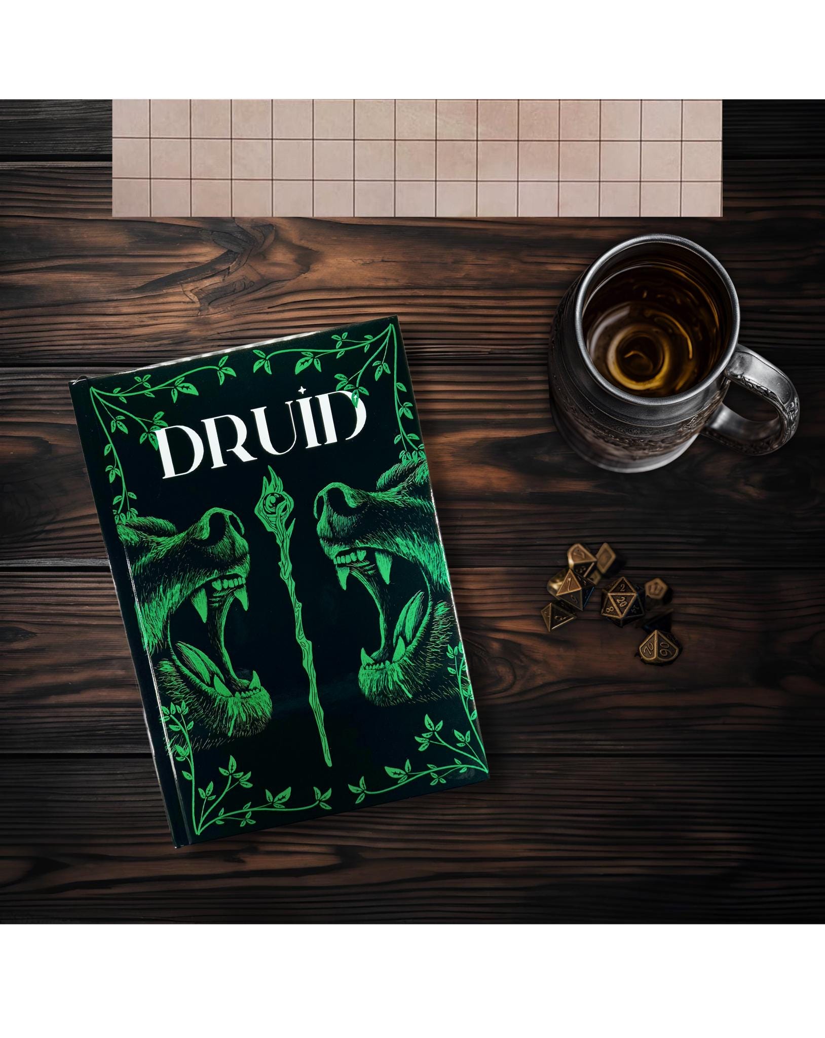 Dnd Notebook - Druid | Hardcover Journal, Grid & Lined Pages, Glossy ...
