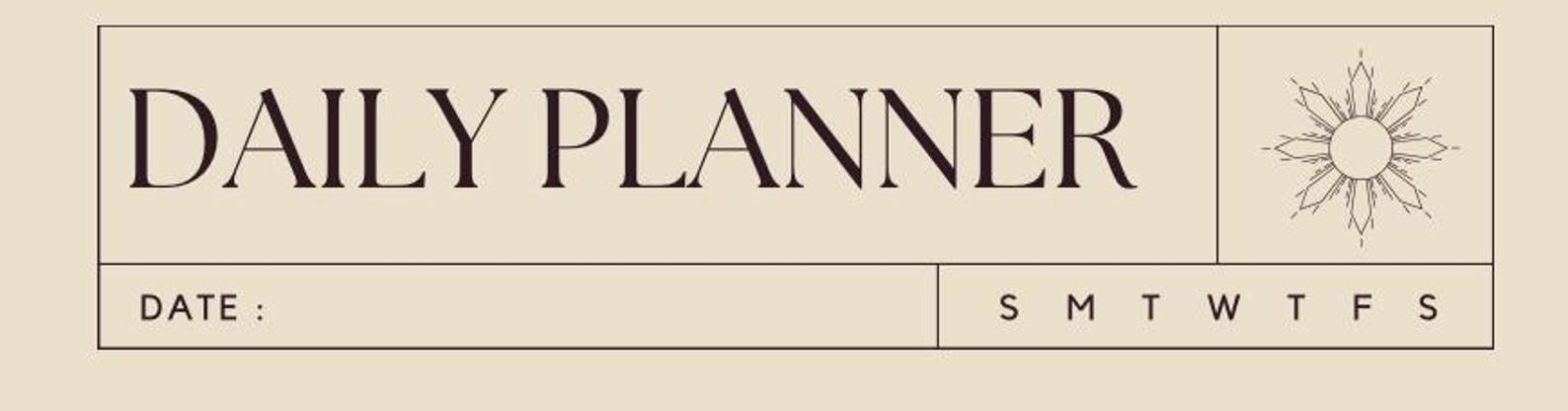 Beige Daily Planner Printable | Minimalist Aesthetic PDF | Undated ...