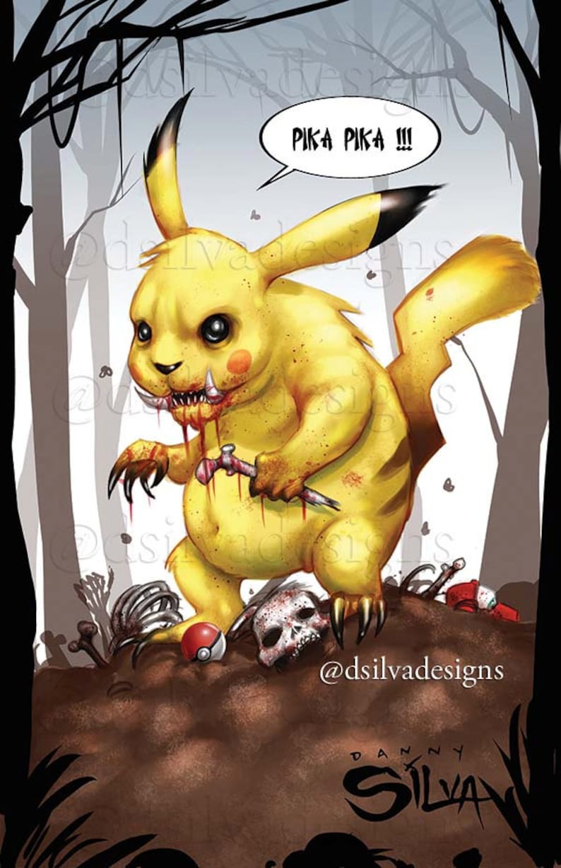 Pika-chew 11x17 Art Print - Etsy