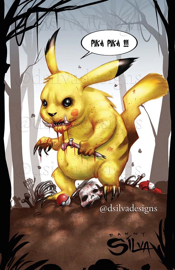 Pika-CHEW 11x17 art print | Etsy