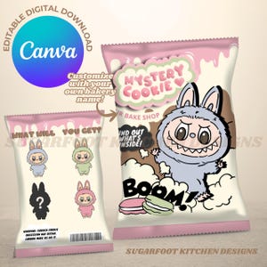 Labubu Cookie Bag Printable - Etsy