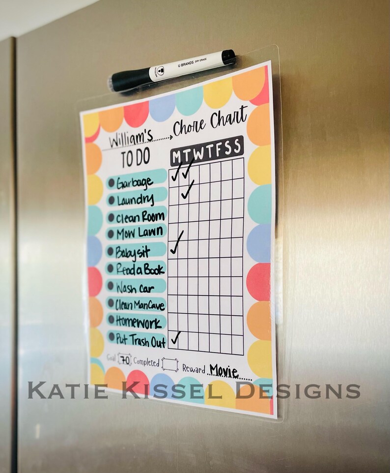 Chore Chart- Digital Download - Etsy