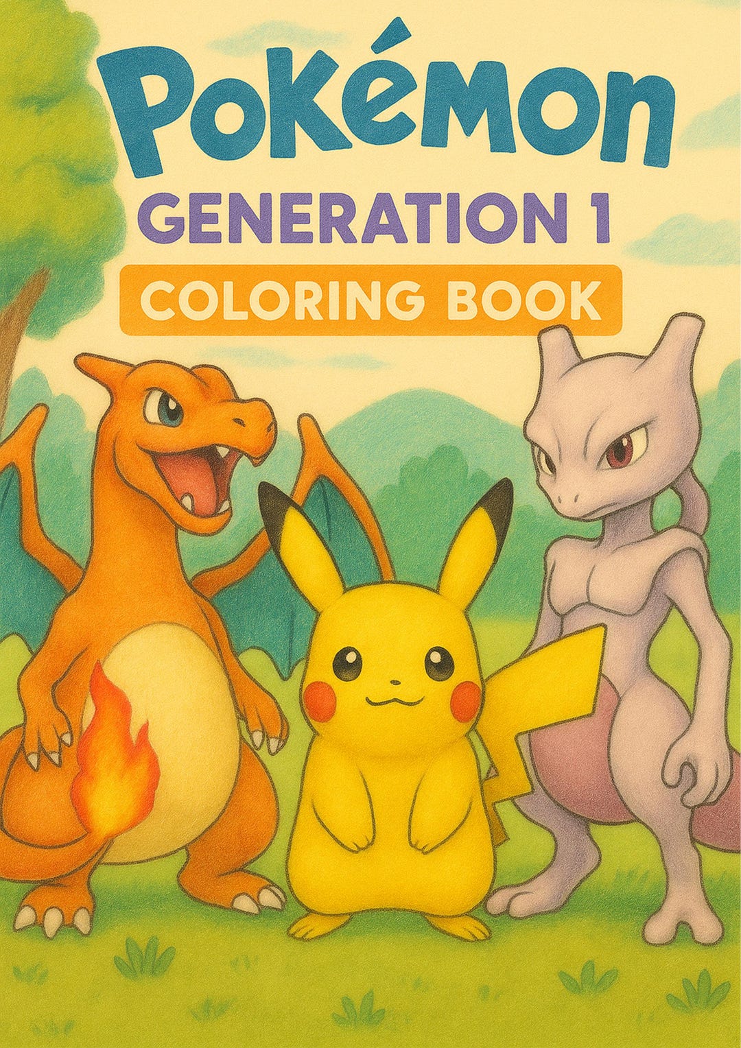 Printable Pokémon Generation1 Coloring Book – Digital Download – All ...