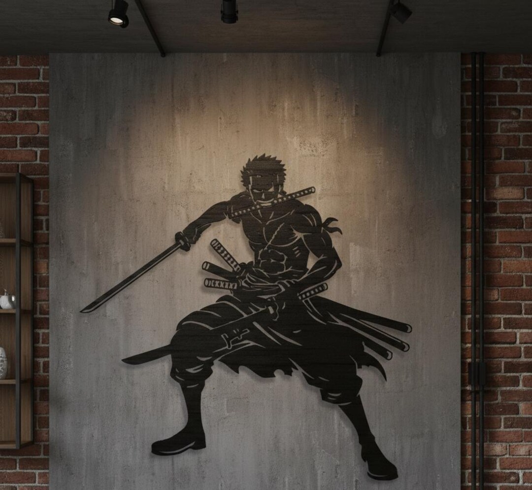Three Sword Anime Warrior Cnc Cut File | Roronoa Zoro - Etsy