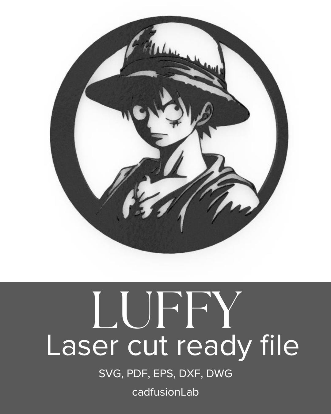 One Piece Anime SVG | Luffy Laser Cut DXF | CNC Plasma & Laser ...
