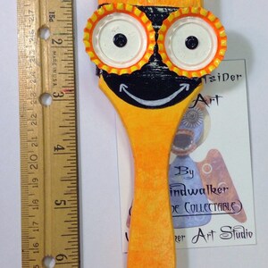 Happy Paint Brush #11, Limited Edition Funky Outsider Folk Art Paint ...