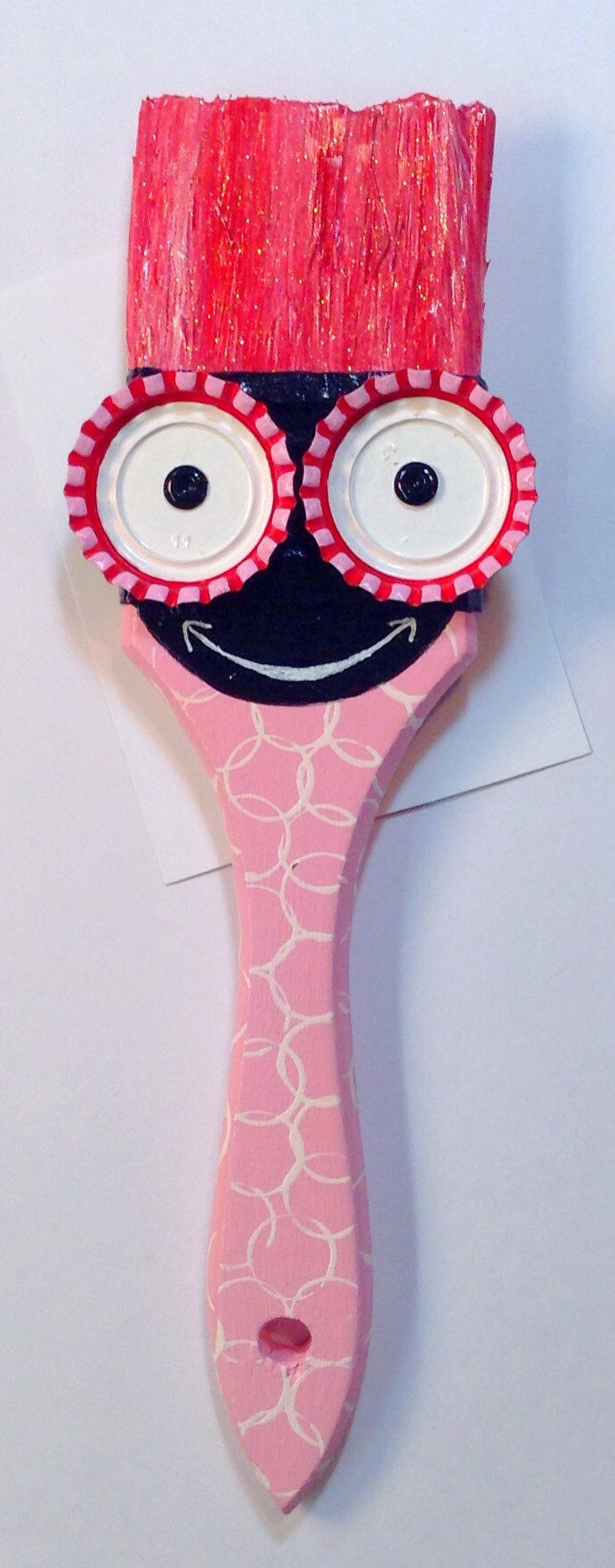 Happy Paint Brush #40, Limited Edition Funky Outsider Folk Art Paint ...