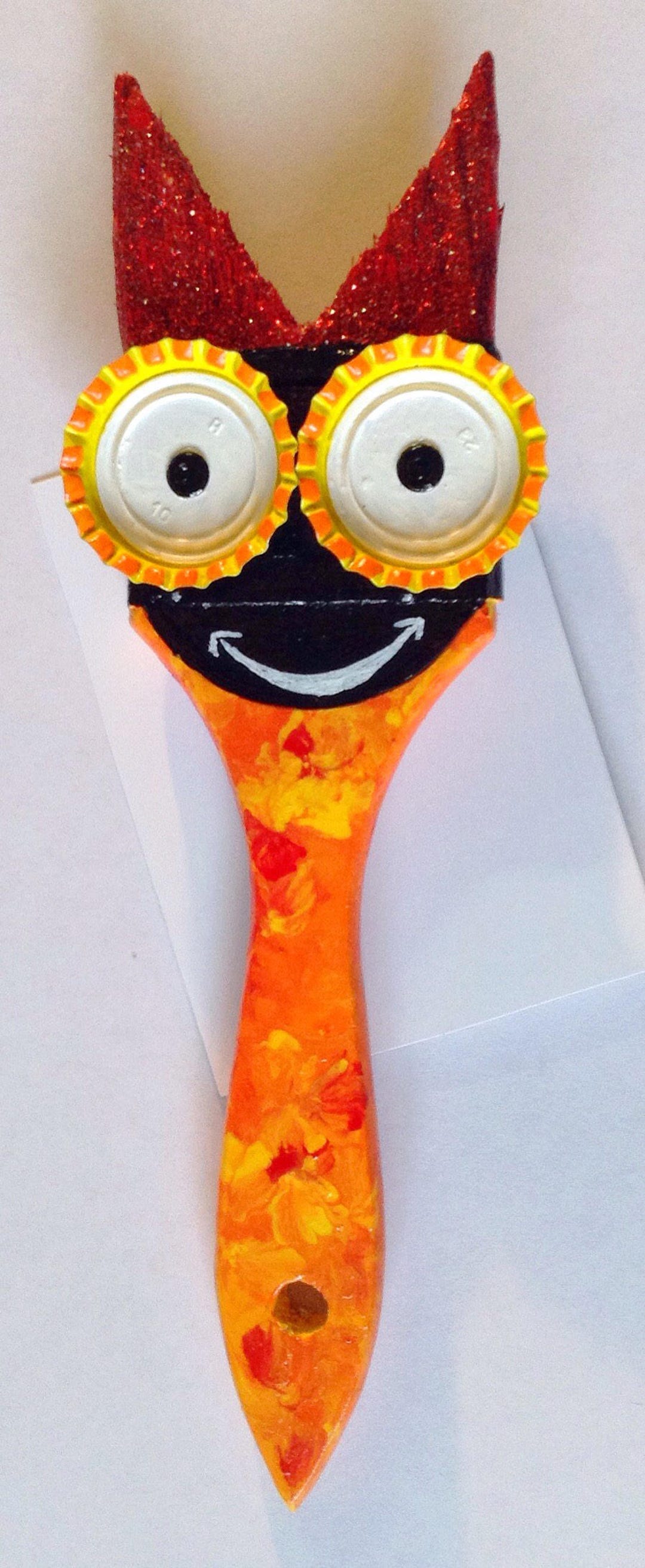 Happy Paint Brush #27, Limited Edition Funky Outsider Folk Art Paint ...