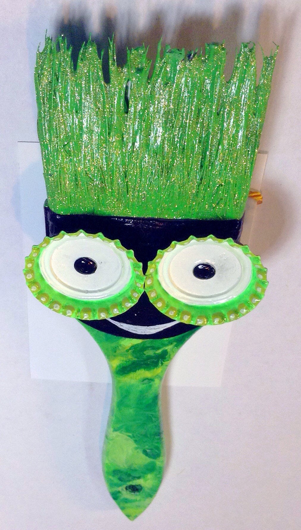 Happy Paint Brush 22, Limited Edition Funky Outsider Folk Art Paint ...