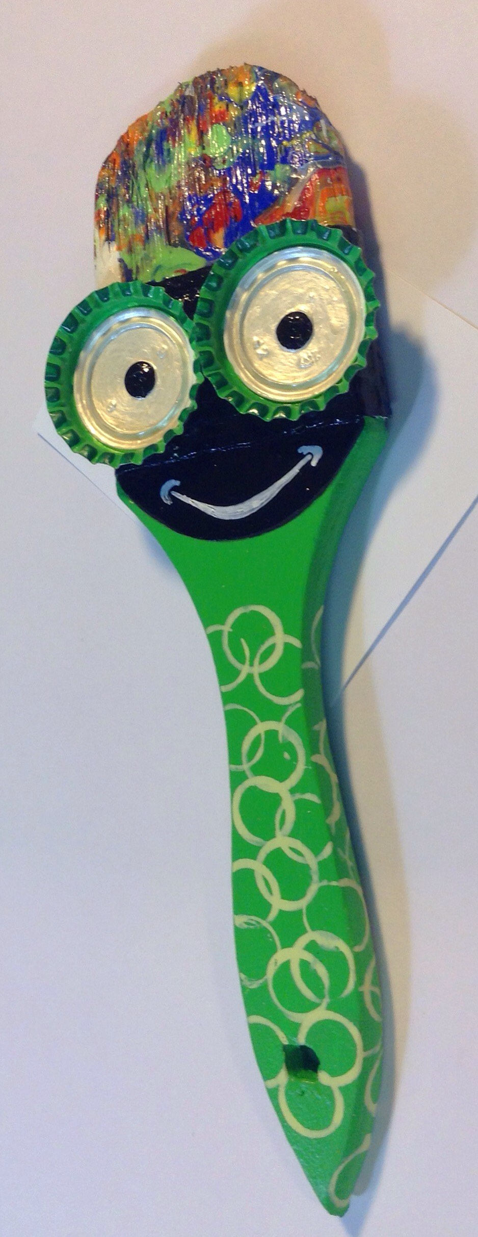 Happy Paint Brush #01, Limited Edition Funky Outsider Folk Art Paint ...