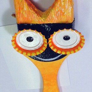 Happy Paint Brush #11, Limited Edition Funky Outsider Folk Art Paint ...