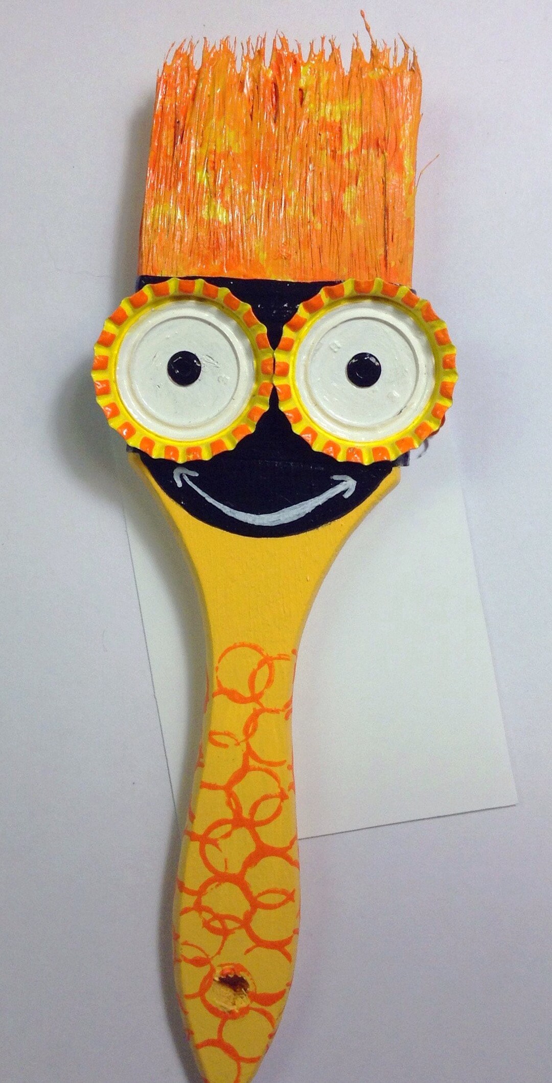 Happy Paint Brush #17, Limited Edition Funky Outsider Folk Art Paint ...