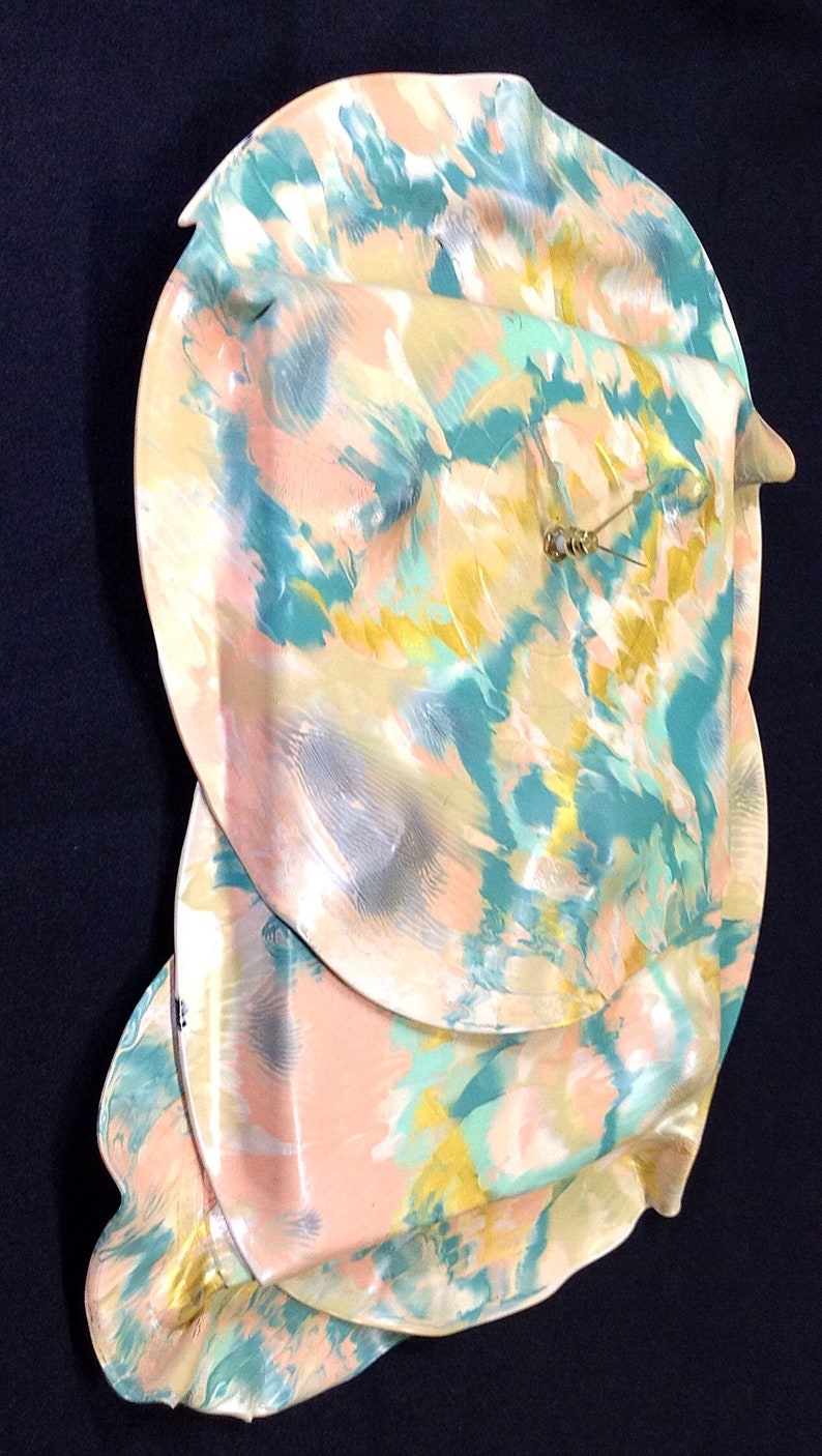 Abstract Record Sculpture Art Clock, Vinyl Records Sculpted Clock ...