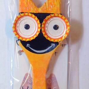 Happy Paint Brush #11, Limited Edition Funky Outsider Folk Art Paint ...