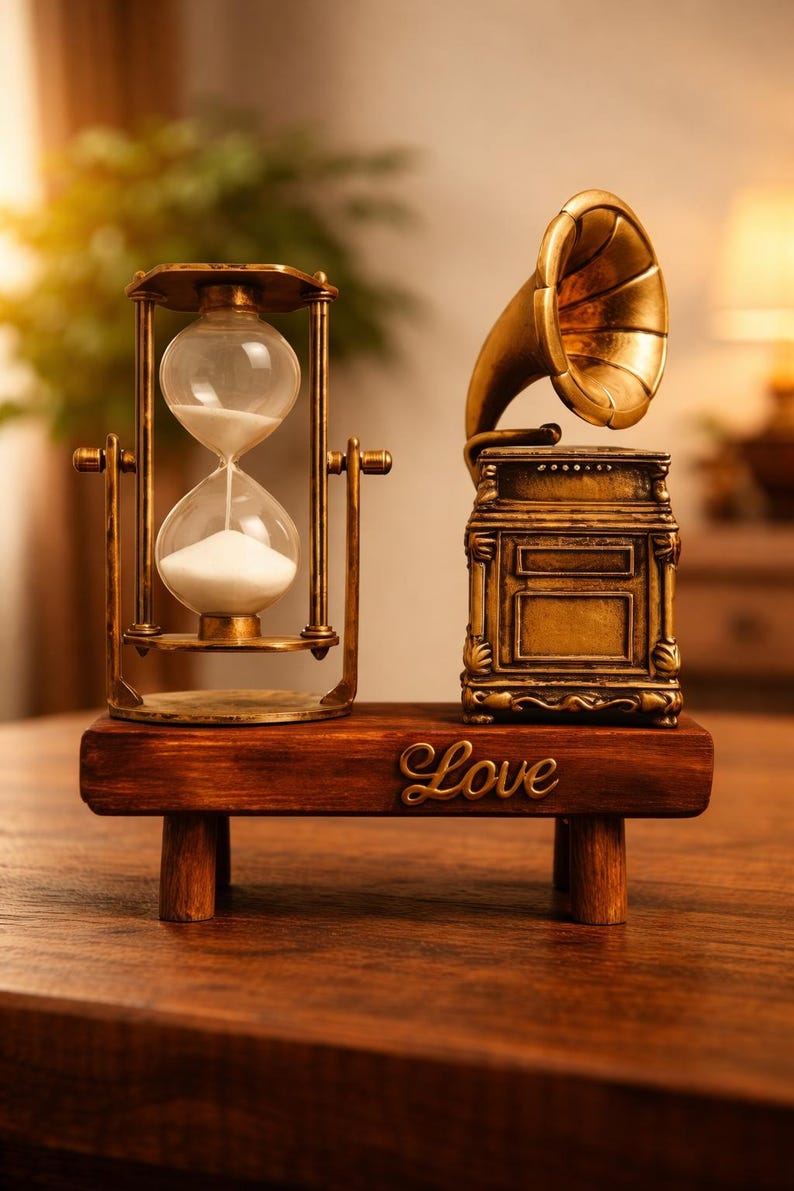 Elegant Office Hourglass Figurine, Modern Desk Decor, Luxury Sand Timer ...