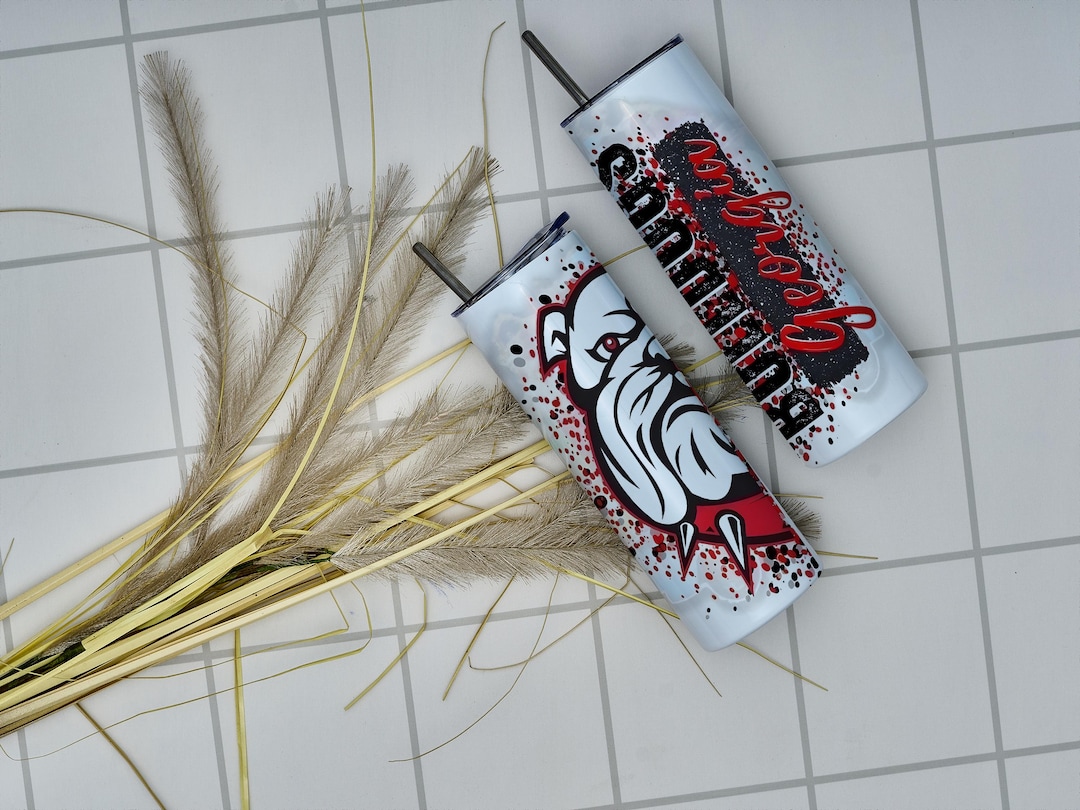 Georgia Bulldogs Tumbler Wrap 20oz Skinny Straight Sublimation Tumbler ...