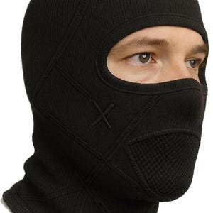 Shadow Veil Ribbed Knit Balaclava – Tactical Streetwear Mask for Men ...