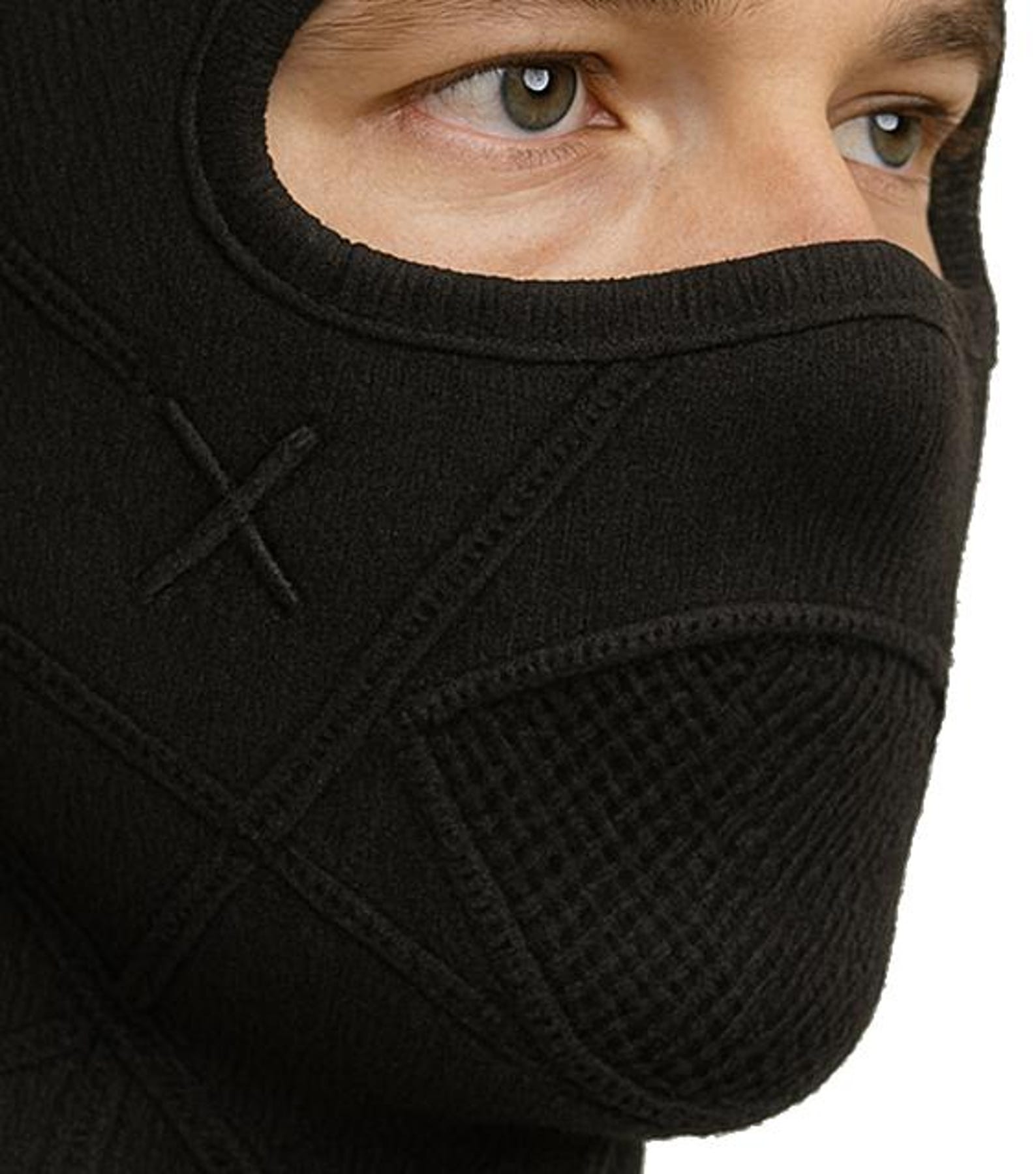 Shadow Veil Ribbed Knit Balaclava – Tactical Streetwear Mask for Men ...