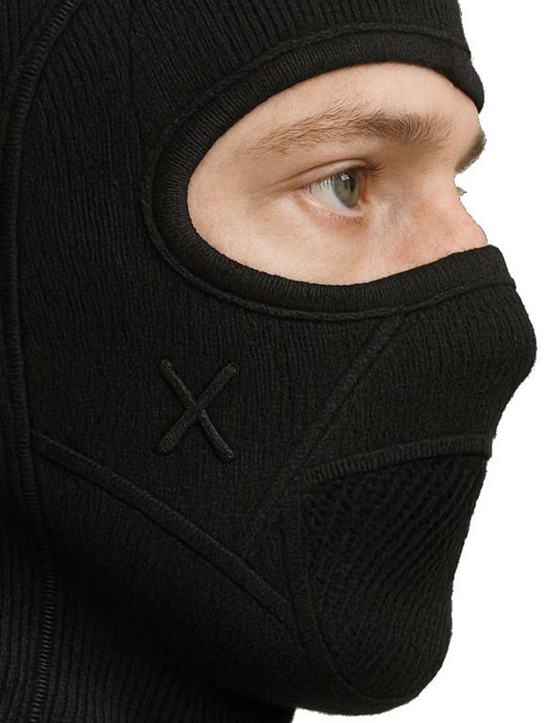 Shadow Veil Ribbed Knit Balaclava – Tactical Streetwear Mask for Men ...