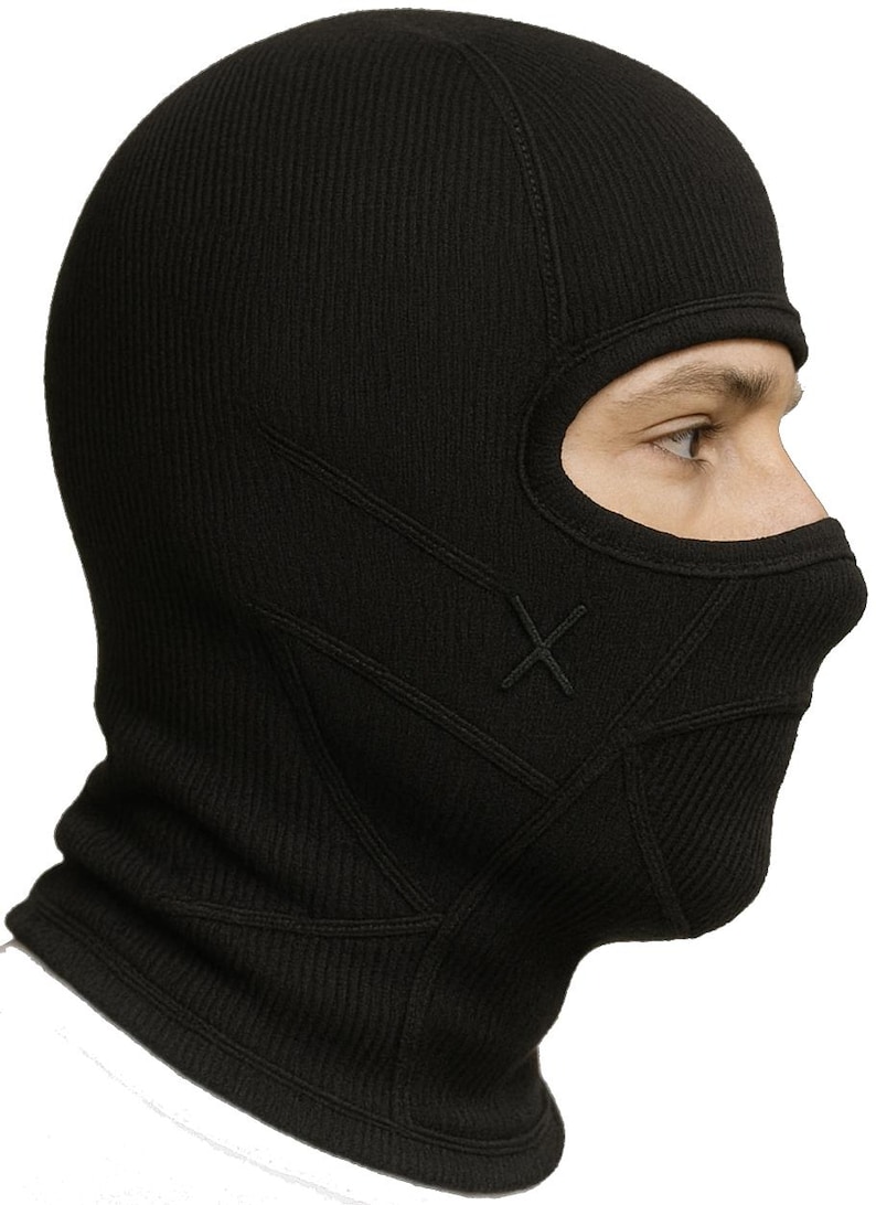 Shadow Veil Ribbed Knit Balaclava – Tactical Streetwear Mask for Men ...