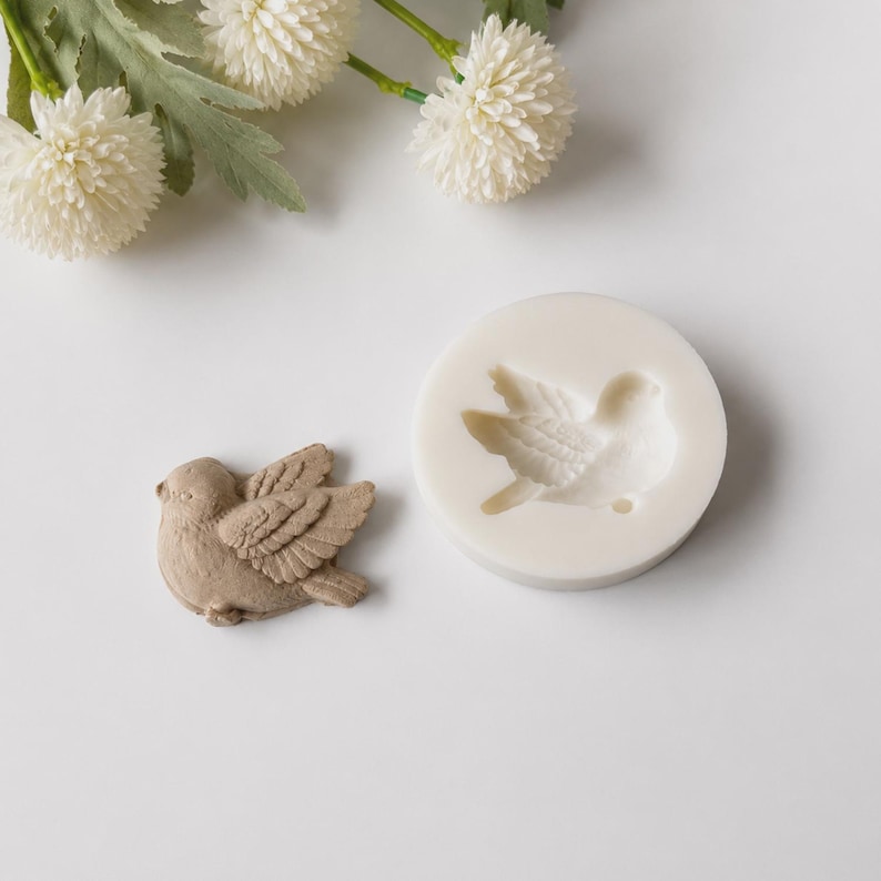 Mouldix Sparrow Silicone Mold - Realistic Sparrow Casting Tool for Cups ...