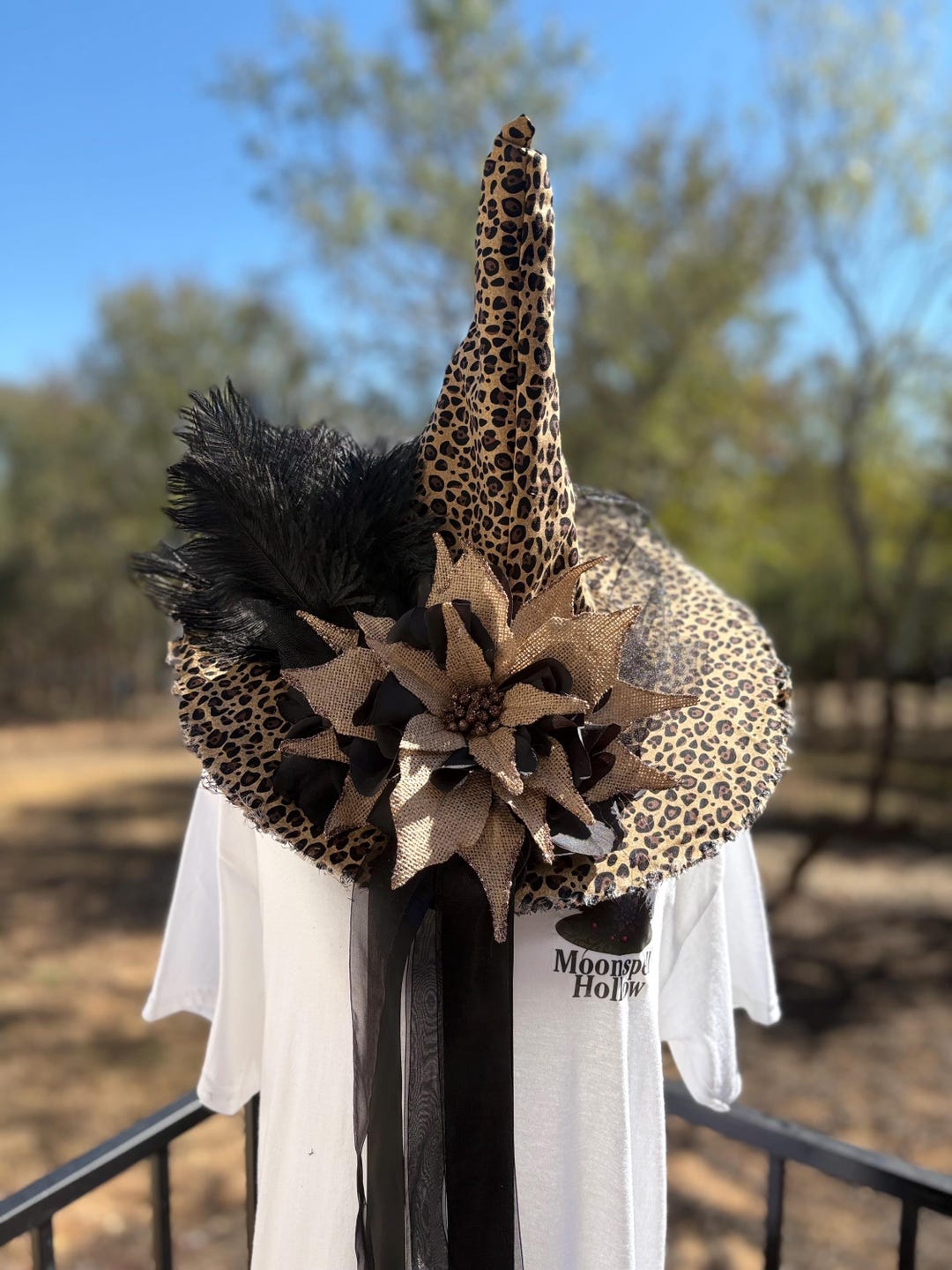 Witch Hat in Cheetah Print| Gothic Witch Fashion - Etsy