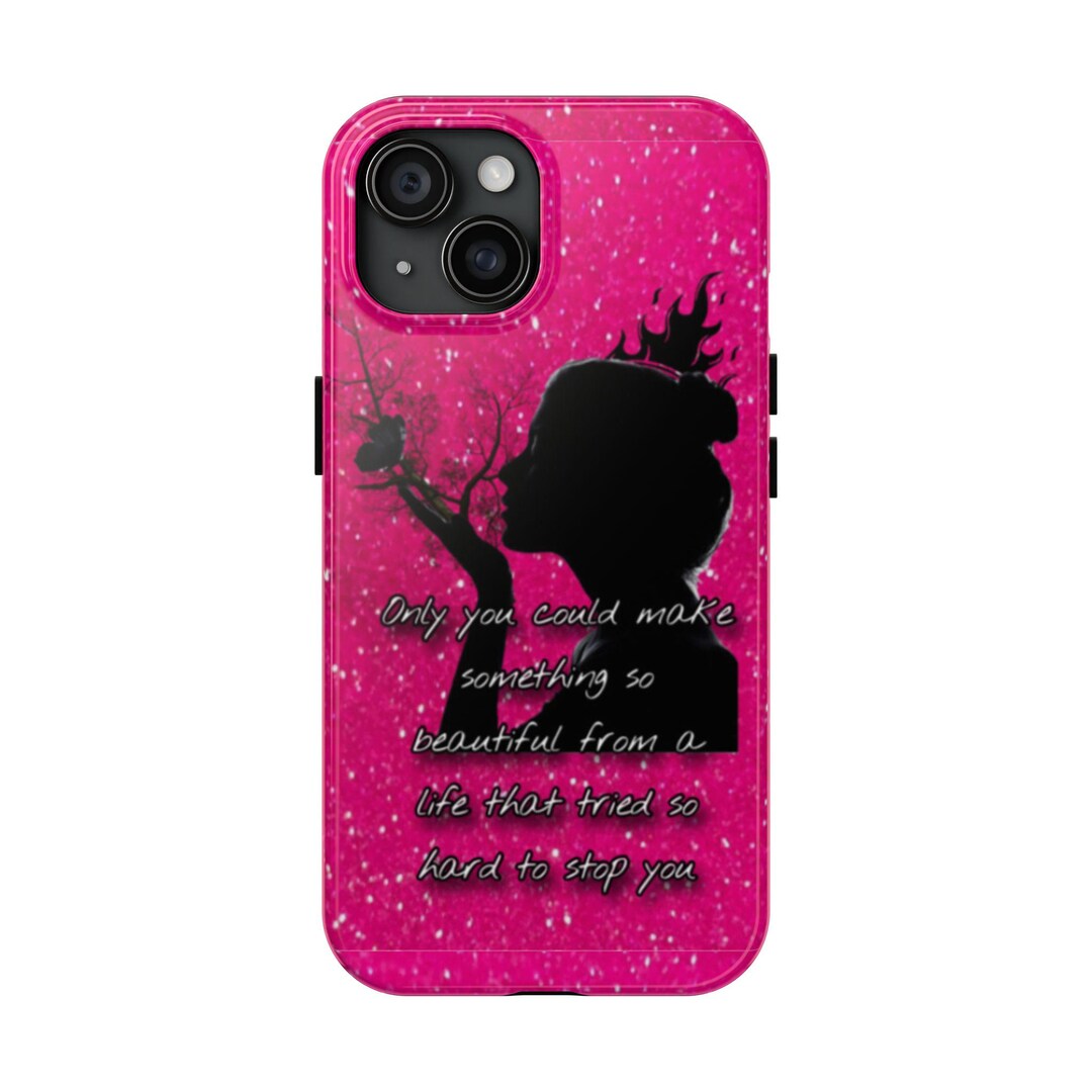 Bold Pink Inspirational Tough Phone Cases, Motivational Phone Covers ...