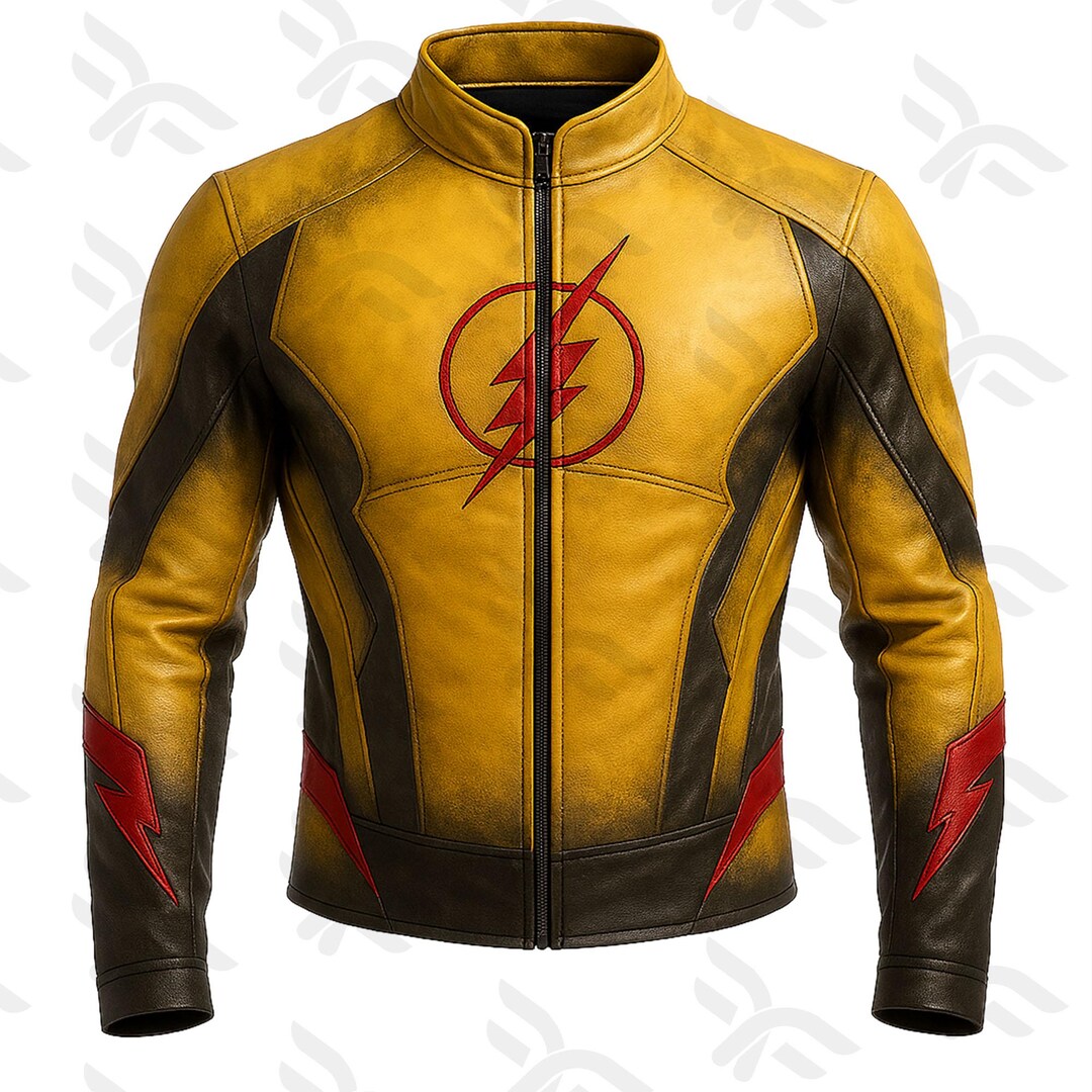 Men Supervillain Leather Jacket Reverse-villain Jacket for Halloween DC ...