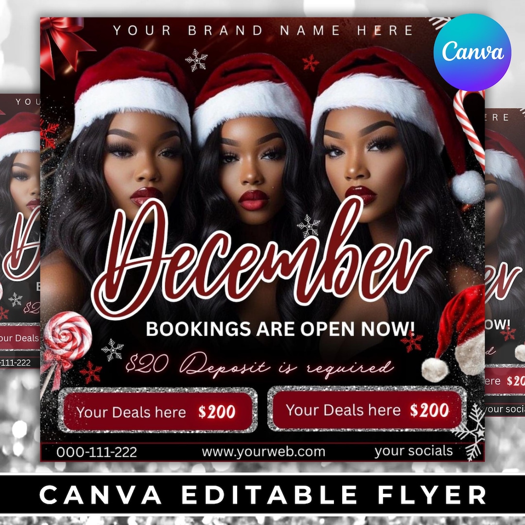 December Booking Flyer , Holiday Booking Flyer, Book Now Flyer ...