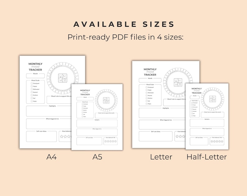 Monthly Sleep Tracker • Sleep Log Printable Template • Self-care ...