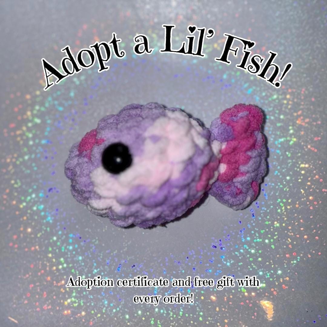 Adopt an Lil’ Fish! Custom Crochet Fish Plushie - Etsy