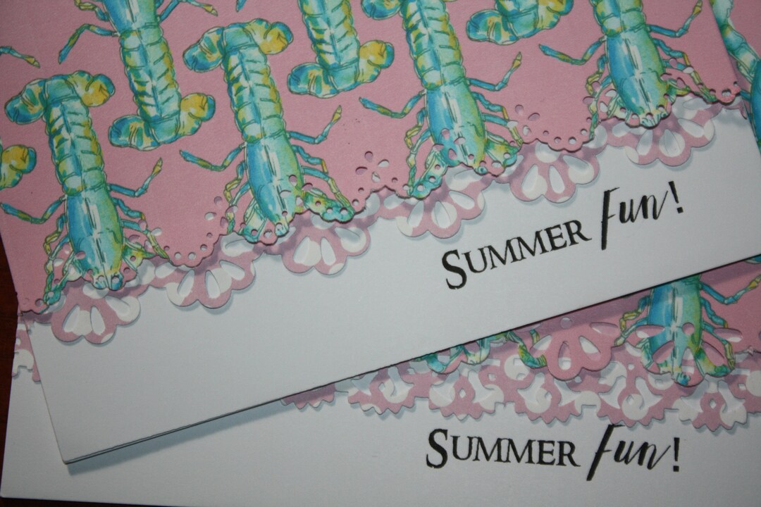 Handcrafted Lobster Note Cards - Etsy