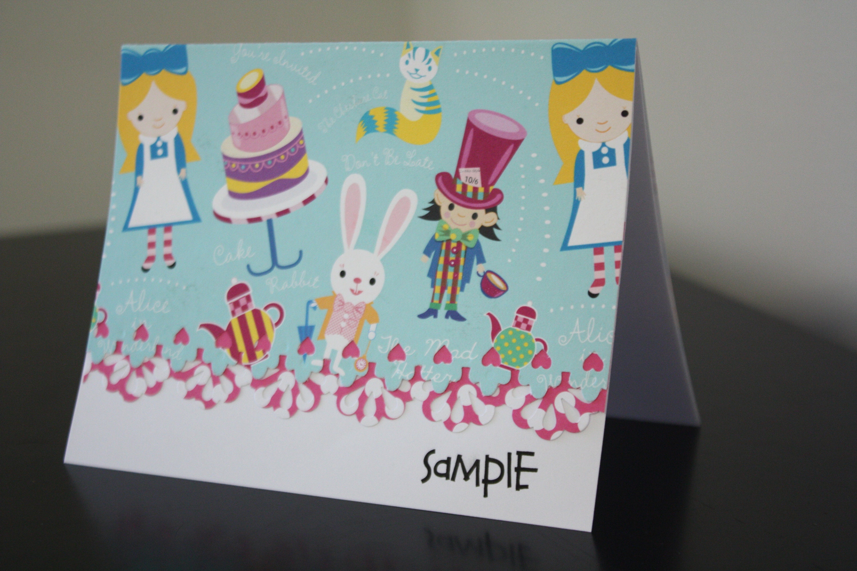 Alice in Wonderland Cartoon Note Cards Handcrafted and - Etsy