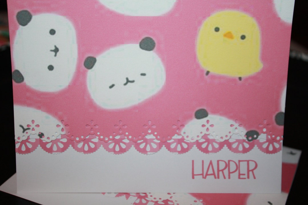 Baby Panda and Chick Note Cards Handcrafted and Personalized can Be ...