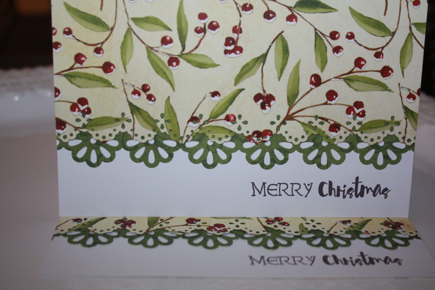 Traditional Holly Christmas Themed Note Cards - Etsy