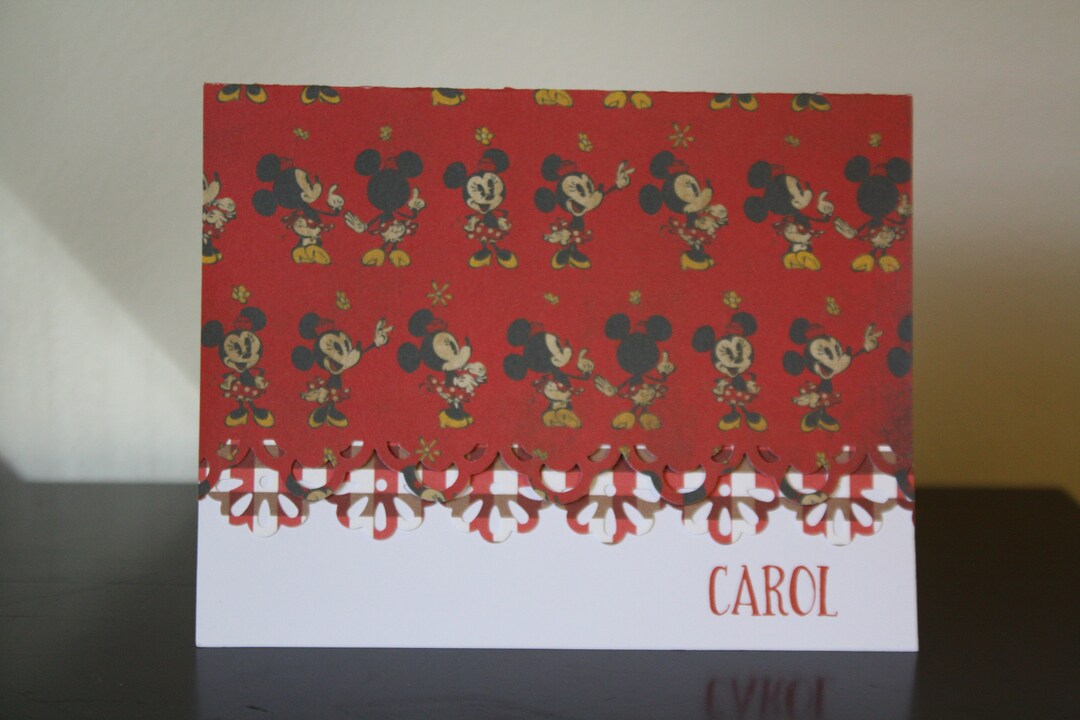 Vintage Minnie Mouse Note Cards Handcrafted and Personalized - Etsy