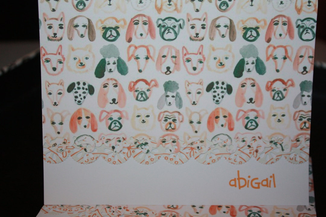 Doggie Doggie, Where's Your Bone! Handcrafted Note Cards- Personalized ...