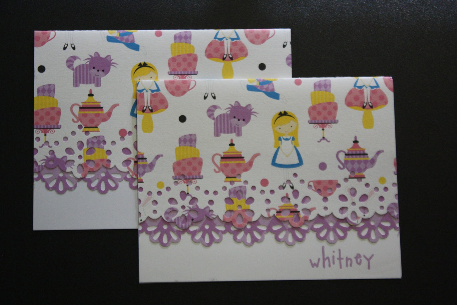 Alice in Wonderland Cartoon Note Cards Handcrafted and - Etsy