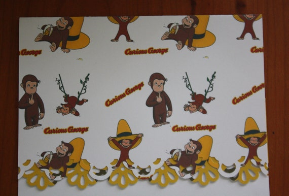 Curious George Note Cards Handcrafted and Personalize 2 | Etsy